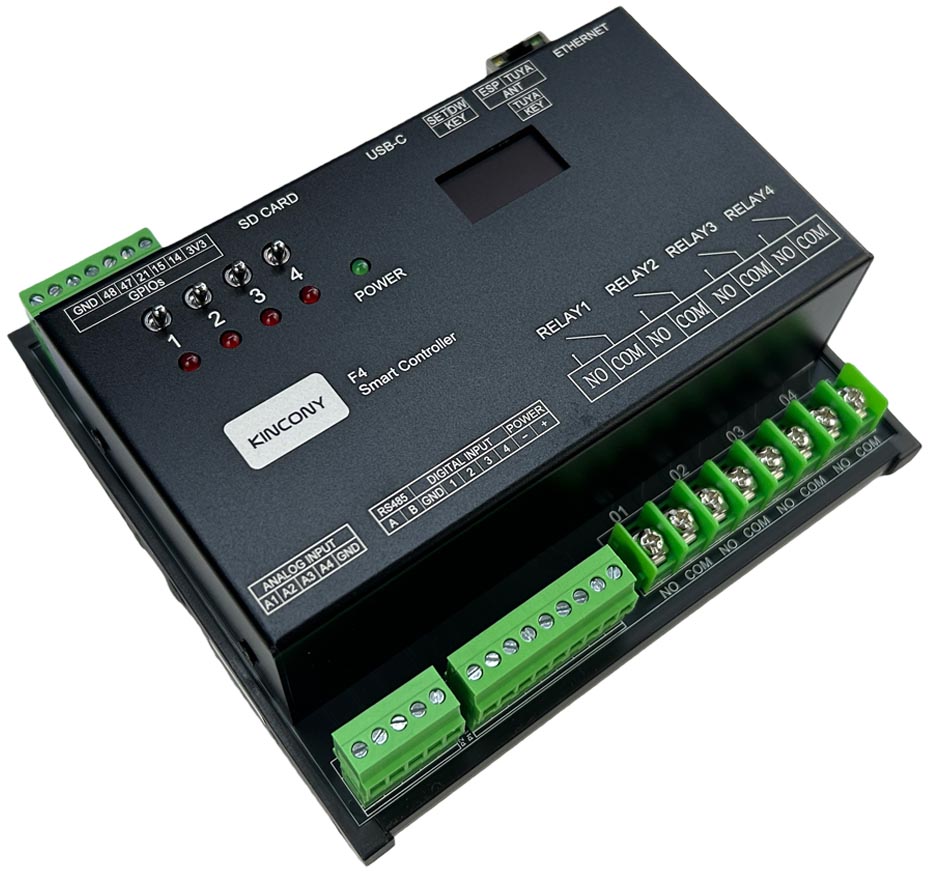 KinCony F4 ESP32-S3 16A Removable Relay Board released – Smart Home ...