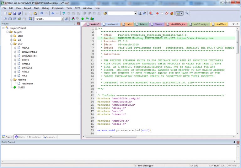 Temperature humidity development board